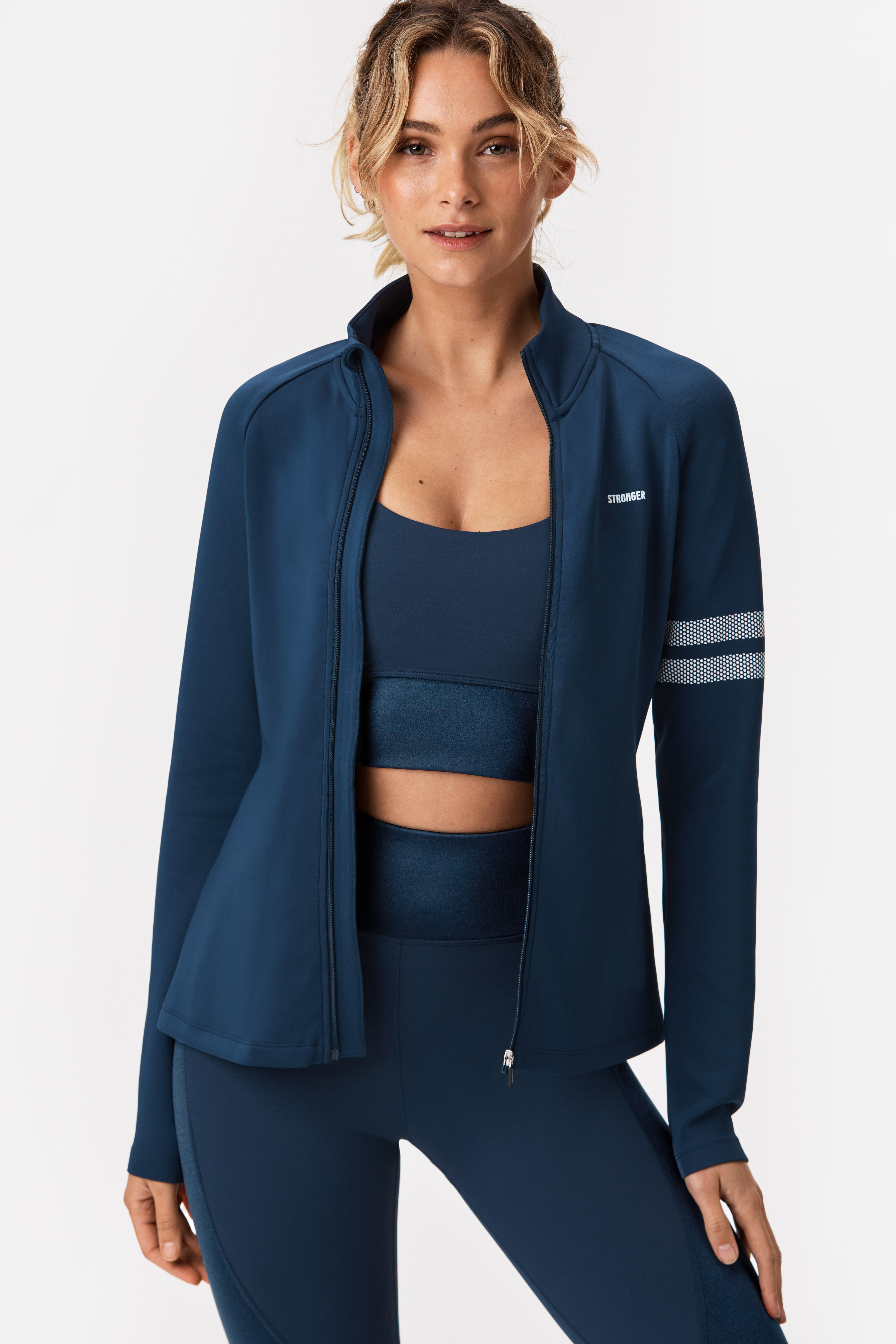 Signature Zip Jacket Navy I Quick-drying I STRONGER